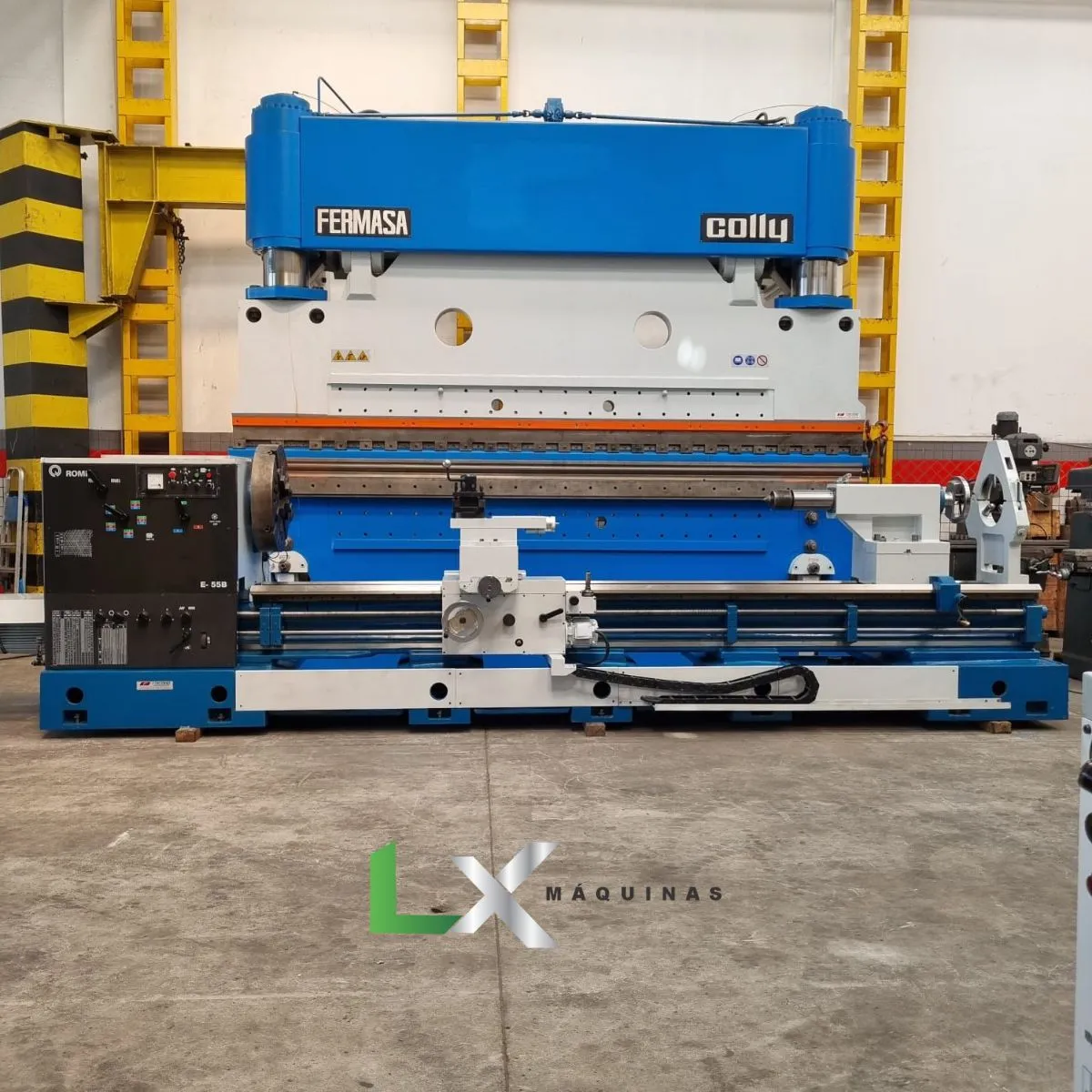 TORNO CONVENCIONAL ROMI E-55B – 1100 X 4000 MM – LX Maquinas