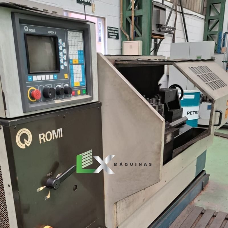 TORNO CNC ROMI CENTUR 40RV – MACH8 – LX Maquinas