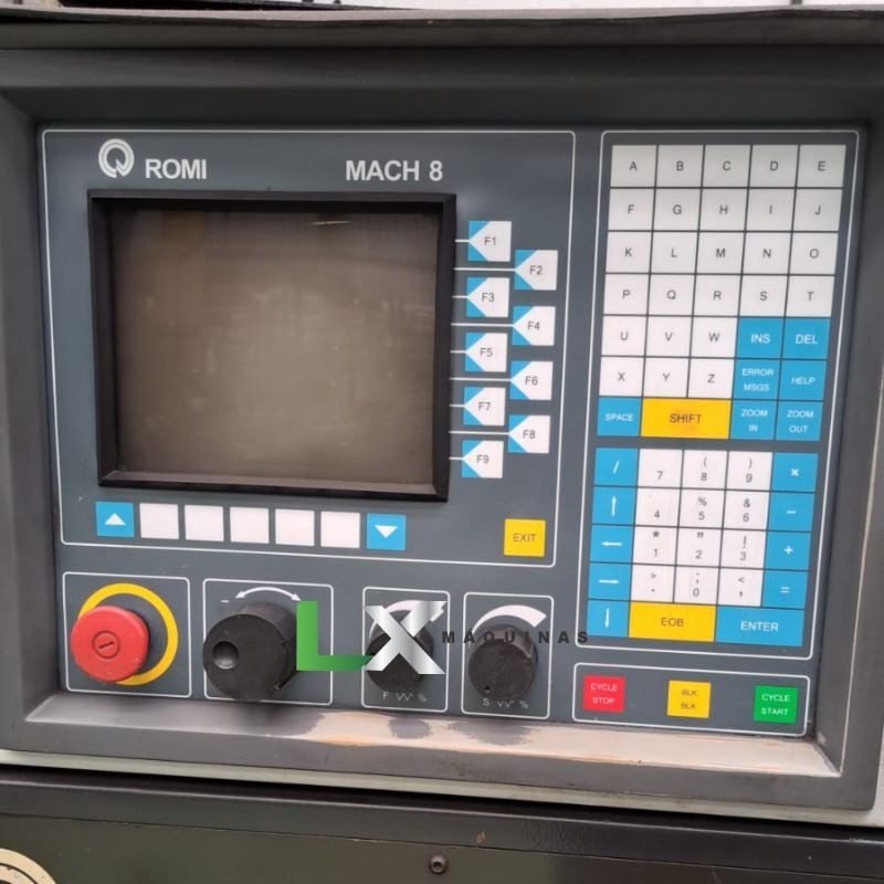 TORNO CNC ROMI CENTUR 40RV – MACH8 – LX Maquinas